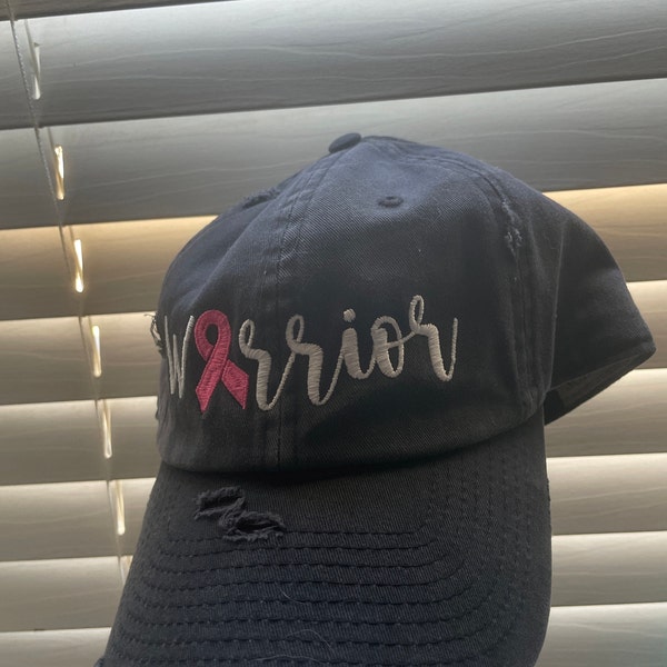 Cancer Warrior Hat, Cancer Awareness Custom Hat, Fight Cancer Baseball ...