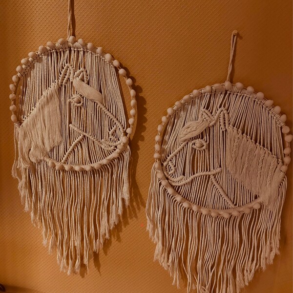 Lebensbaum Makramee / Tree of life rundes Makramee Boho-Chic - Etsy.de