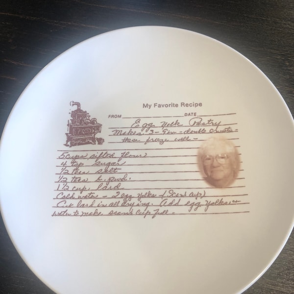 Handwritten Recipe Engraved Onto a Food Safe Plate - Perfect ...