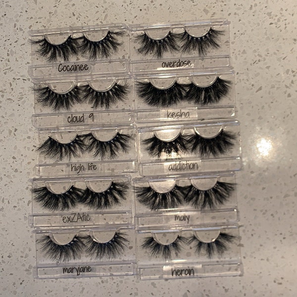 Eyelash Custom Name Case Stickers Labels Rectangle Clear Transparent ...