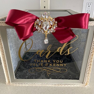 Custom Card Box Decal for Wedding Personalized Card Box Sticker Custom ...