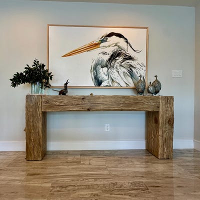 Old Beam Console Table Unique Old Wood Rustic Style Table Loft Organic ...