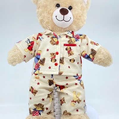 PYJAMAS / PAJAMAS Pjs PDF Pattern for Teddy Bear. Fits 15-18 Inch Bears ...