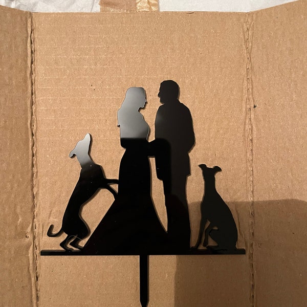 2 Greyhounds Wedding Cake Topper - Etsy