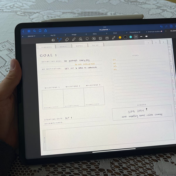 Digital Student Planner for College School UNDATED, Academic Diary ...