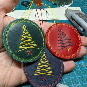 Leather Christmas Tree Ornament Pattern Video Tutorial Pdf Pattern ...
