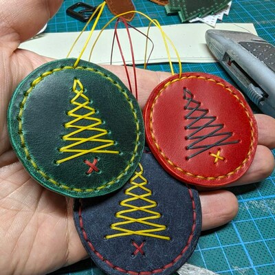 Leather Christmas Tree Ornament Pattern Video Tutorial Pdf Pattern ...