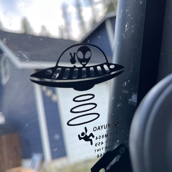 Jeeper Windshield Decal Alien Abduction/ufo Jeeper Sticker /wrangler ...