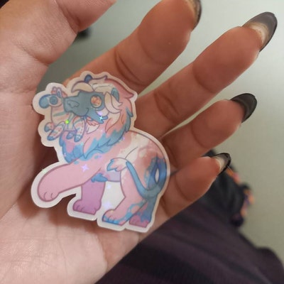 Unlabeled Pride Stickers Shark, Dog, Cat Designs Holographic Sticker ...