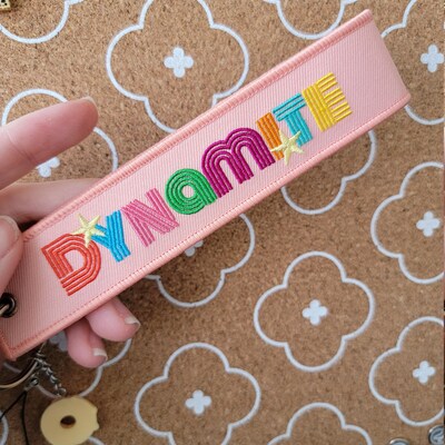 Dynamite Embroidery Keychain Army Bomb Strap BTS Kpop - Etsy