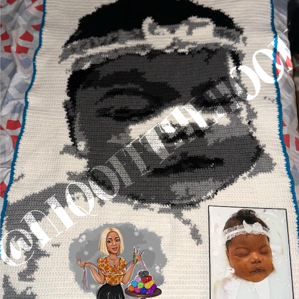 Crochet Portrait, Custom Crochet Pattern, Personalized Crochet Pattern ...