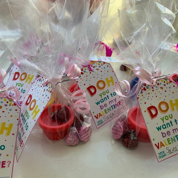 Play Dough Valentine, Doh You Want to Be My Valentine, Doh Valentine ...