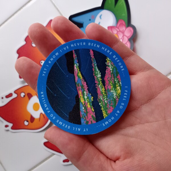 Blue Flame and Howl's Moving Castle Quote Sticker | Fire Demon ...