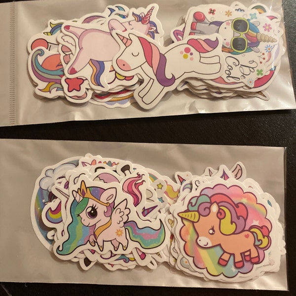 Cute Unicorn Stickers Sticker Pack Laptop Stickers Water Bottle ...