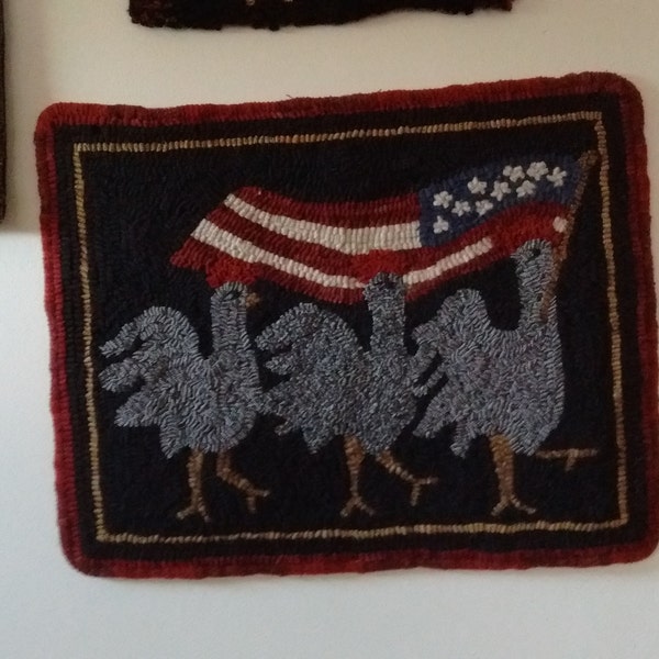 Log Cabin Rooster (rug Hooking Pattern on Linen) - Etsy