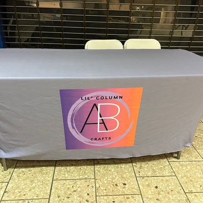 Custom Stretch Tablecloth for Pop up Shop, Spandex Table Cover With ...