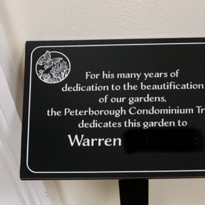 100% Custom Garden Sign, Personalized Garden Plaque, Garden Dedication ...