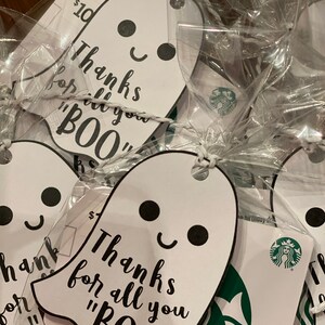 Halloween Ghost Teacher/employee Appreciation Gift Tag - PHYSICAL - Etsy