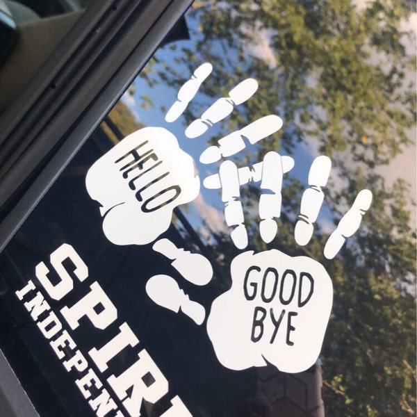 Hello Goodbye Klaus Hand Tattoos Car Decal Sticker Laptop Guitar Window ...