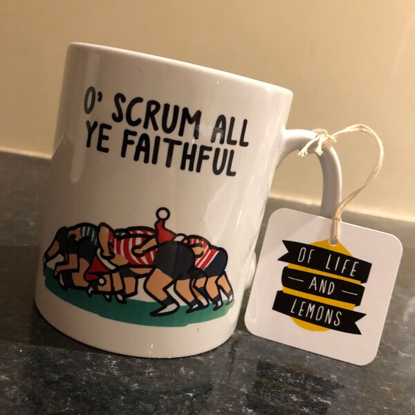 Funny Rugby Christmas Mug, Rugby Mug, Coffee Mug, Holiday Gift, Rugby ...