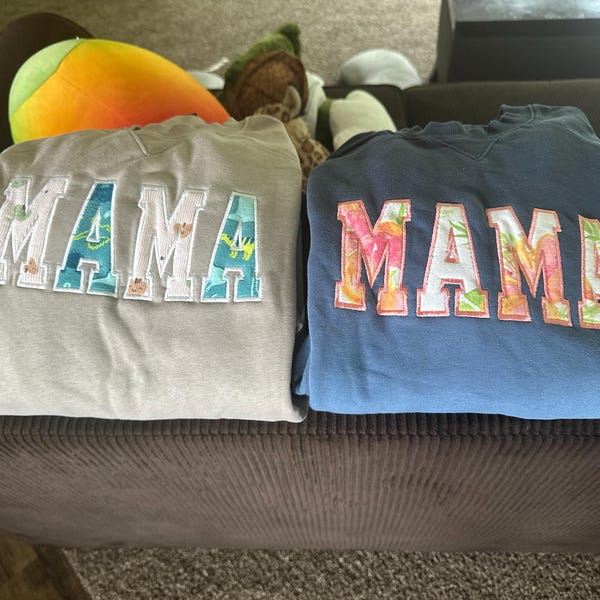 Personalized Embroidered Mama Sweatshirt Floral Mama Shirt Custom Gift ...