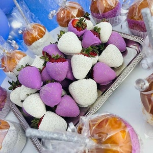 12 Real Silver Glitter Candy Apple Sticks Candy Apple - Etsy