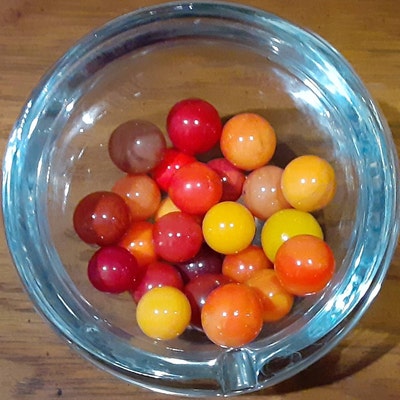 25 Mixed Color Pearly Game Marbles Solid Color Glass Target - Etsy