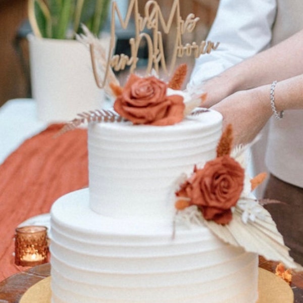 Terracotta + Rust Cake Flowers, Flat Lay Flowers, DIY/ Wedding Flowers ...