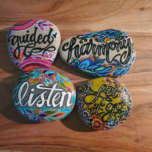 Tiny Tropical Sunshine / Tiny Painted Rocks/painted Stones/desk Art ...