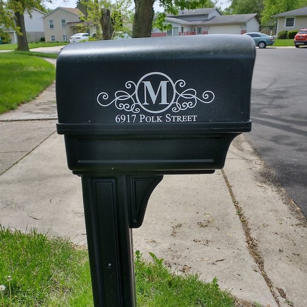 Mailbox Decal #4 - Custom Personalized Vinyl Mailbox Decal - SET OF 2 ...