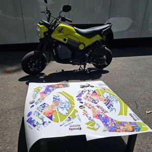 Full Graphic Decal Set Art Bike 2017-2020 Honda Grom MSX125 Graphics ...