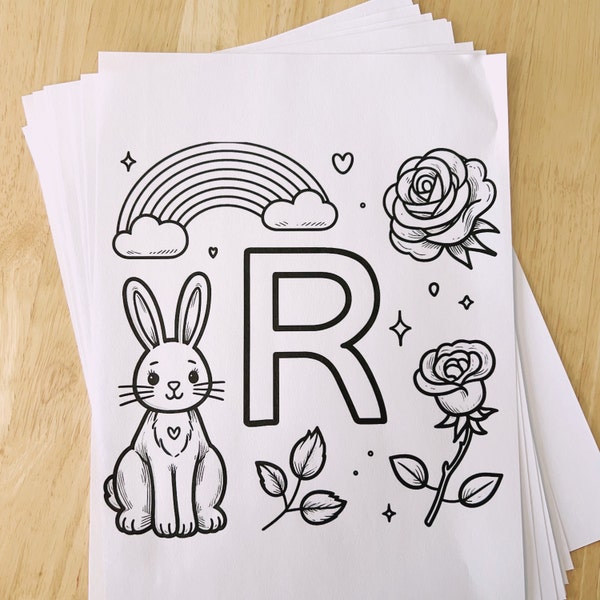 ABC Coloring Book Printable Alphabet Coloring Pages Kids Preschool ...