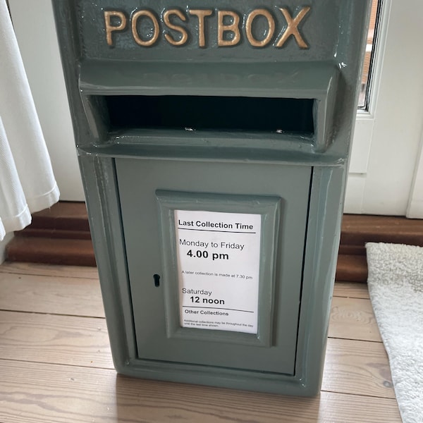 Cast Iron White ER Post Box Mailbox Letterbox - Etsy