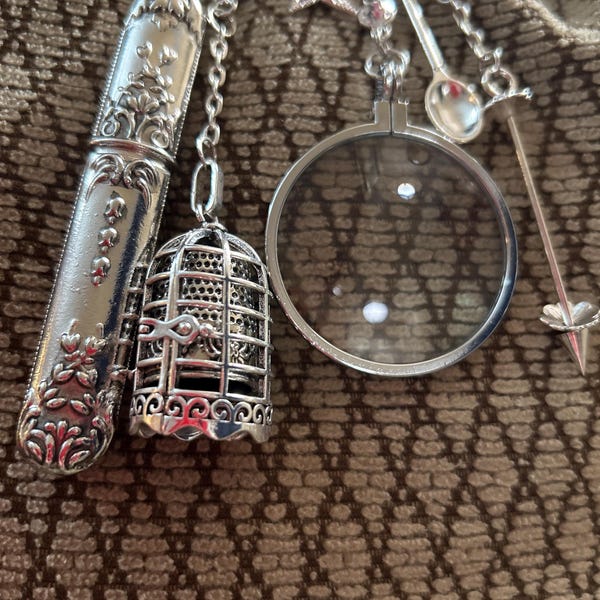 Coin Purse Charm, Silver Chatelaine Purse, Trinket Purse, Victorian ...