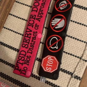 1 Sleeve With 4 Embroidered Symbols on Each Side Stop No - Etsy