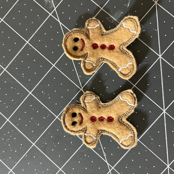 Gingerbread Man Applique Embroidery Design. Mini Gingerbread Man ...