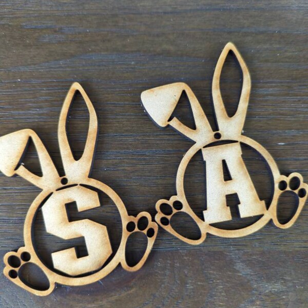 Easter Name Tag SVG for Glowforge, Bunny Letter Svg, Silhouette ...