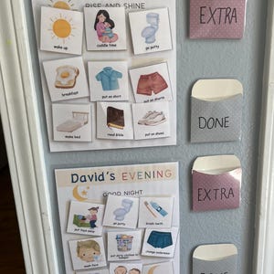 Editable Kids Daily Chore Cards Daily Visual Schedule Canva Chore Chart ...