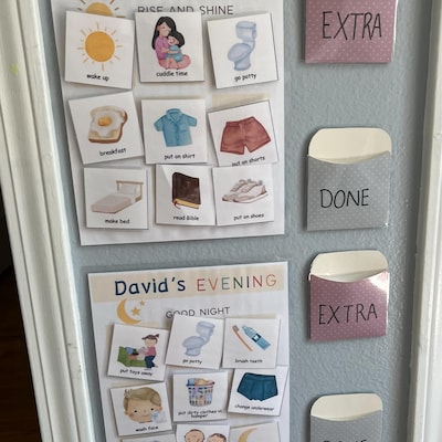 Editable Kids Daily Routine Cards Daily Visual Schedule Chore Chart for ...