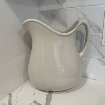 Antique Stoneware Crock, Cream Crock, Utensil Crock, Kitchen Decor ...