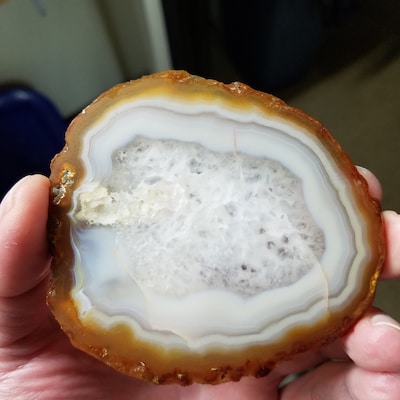 Large Natural Agate Slice Geode Polished Crystal Quartz Randomly ...