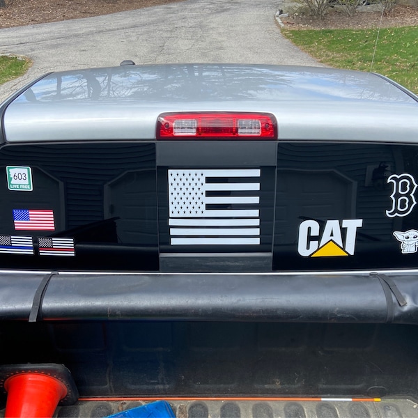 American Flag Decal - Rear Middle Window Decal for Truck - Car Decal ...