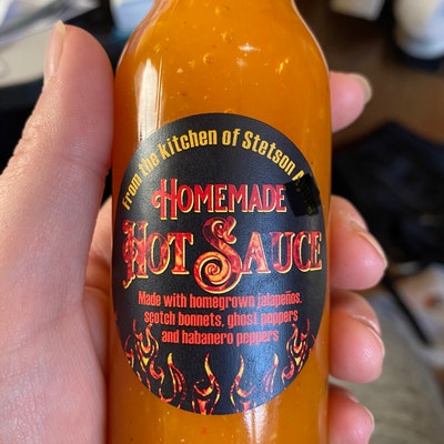 Hot Sauce Labels Homemade Hot Sauce Stickers Homemade Hot Pepper Sauce ...
