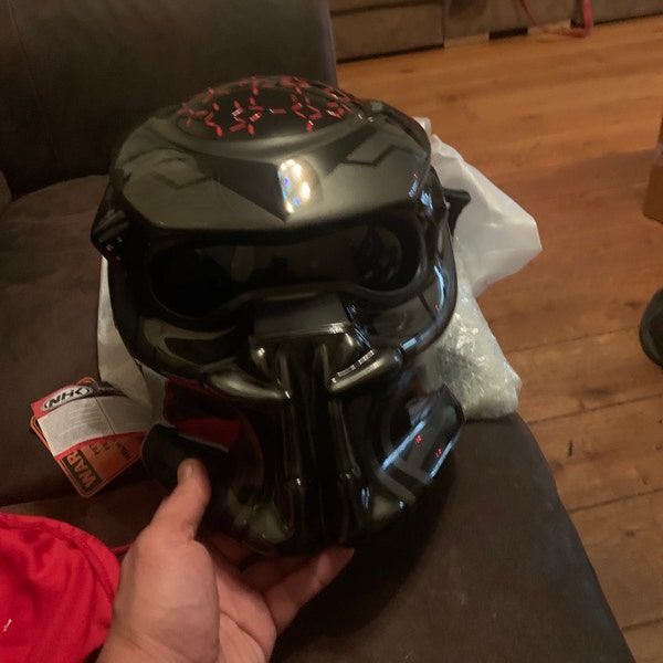 New Arrival Skull Motorcycle Helmet Green Crack Classic Style (dot Ece ...