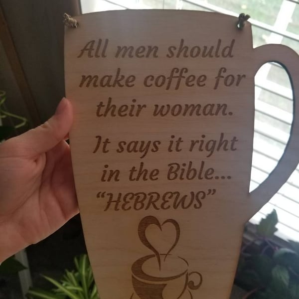Handmade "hebrews" Coffee Wall Signs, Kitchen Sign - Etsy