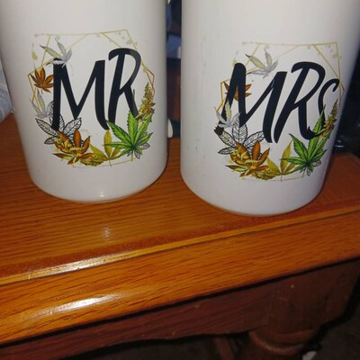 Large Wedding Tote Bag, Bride, Beautiful Marijuana Wedding Gift for ...