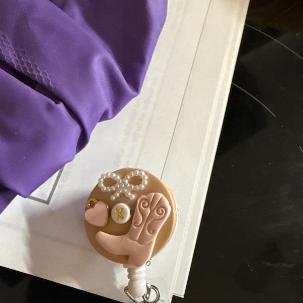 Blue Bow Badge Reel Cute Badge Holder Preppy ID Badge for Work Gift for ...