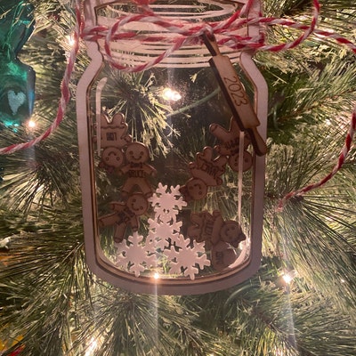 Personalized Gingerbread Mason Jar Ornament 1-20 Personalized ...