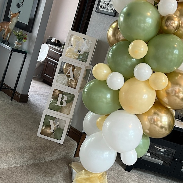 Baby Balloon Boxes | Baby Shower Blocks | Custom Baby Boxes | Custom ...
