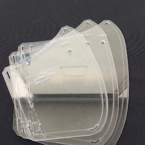 Flo-mod Face Mask Plastic Sewing Templates Fitted Pattern Filter Pocket ...